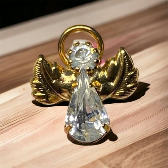 Jewelry | Vintage Nurse Angel Pin Brooch Lapel Gift Gold Tone Blessing ...